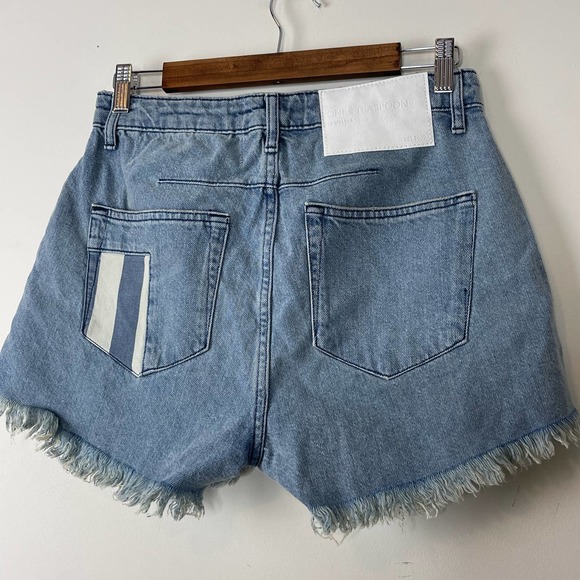 One Teaspoon | Shorts | One Teaspoon Blue Jailbird Le Wolves High Waist ...